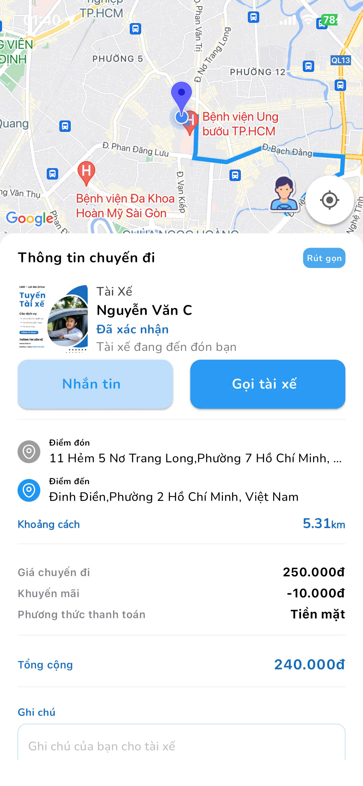 LMD - App thuê tài xế lái xe hộ - Let Me Drive
